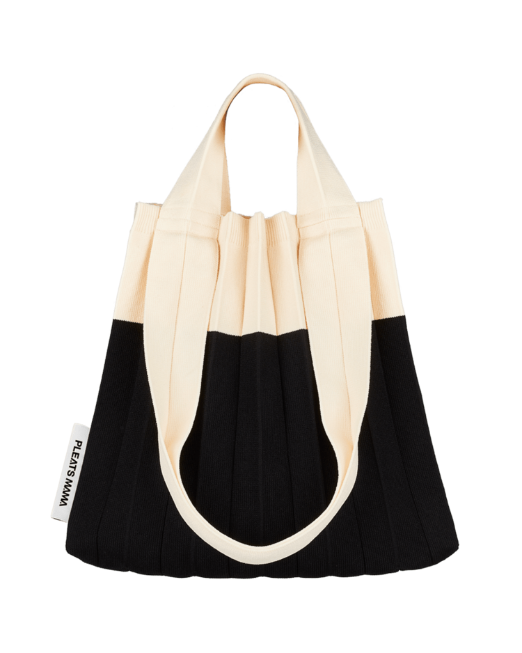 PLEATS MAMA 2WAY BAG WHITE & BLACK – The Design